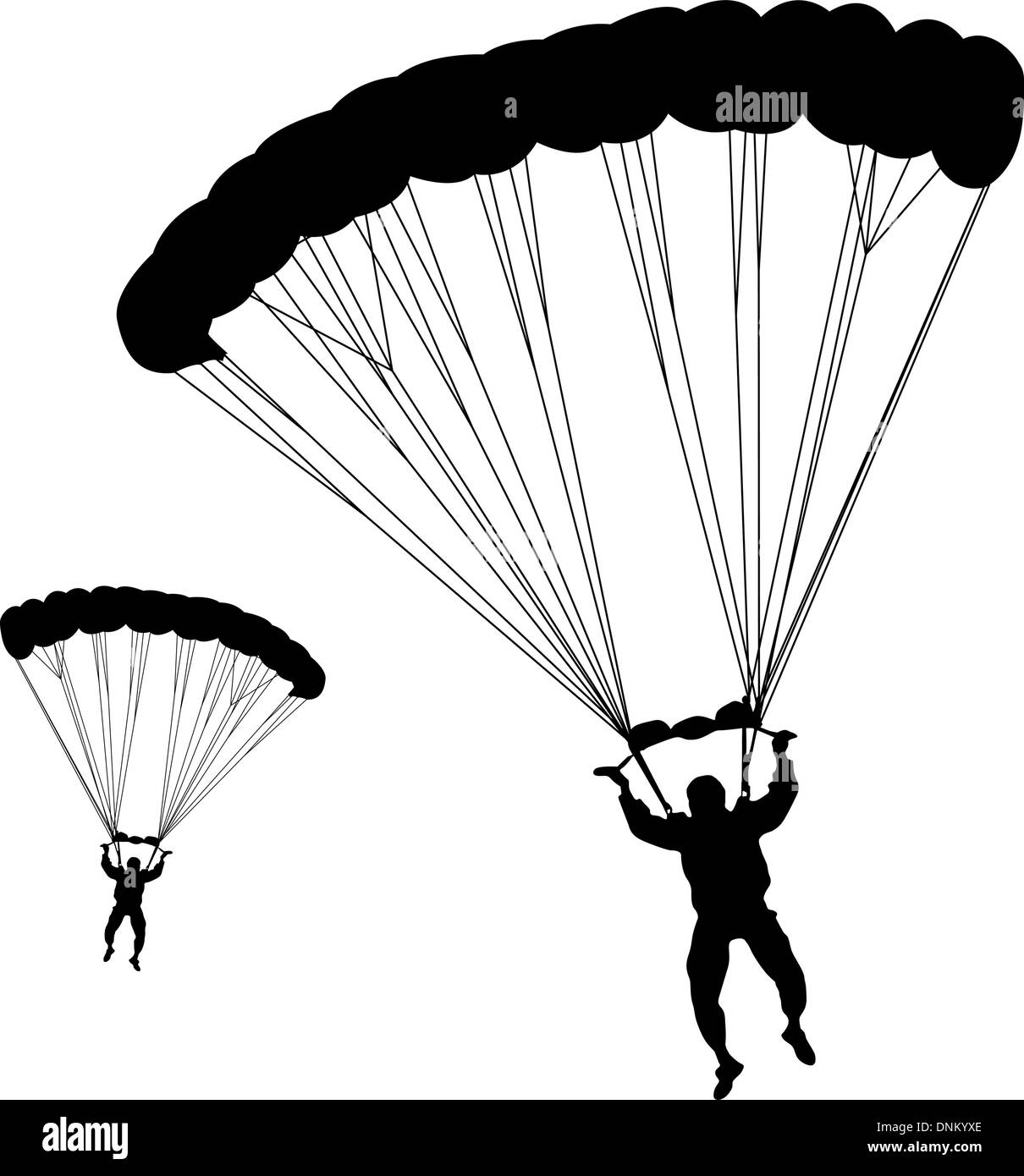 jumper, black and white silhouettes vector illustration Stock Vector ...