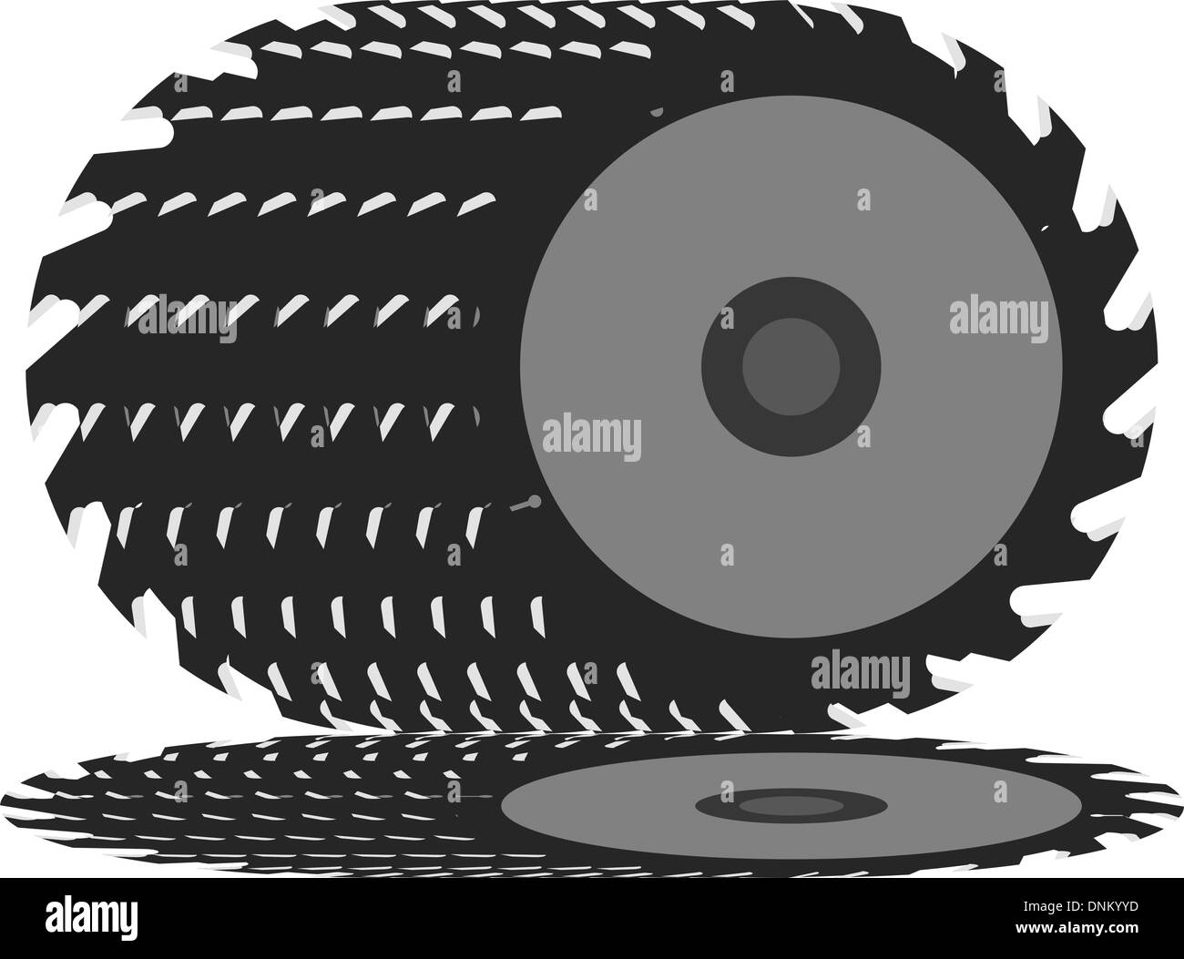 Circular saw blade on a white background. Vector illustration Stock ...