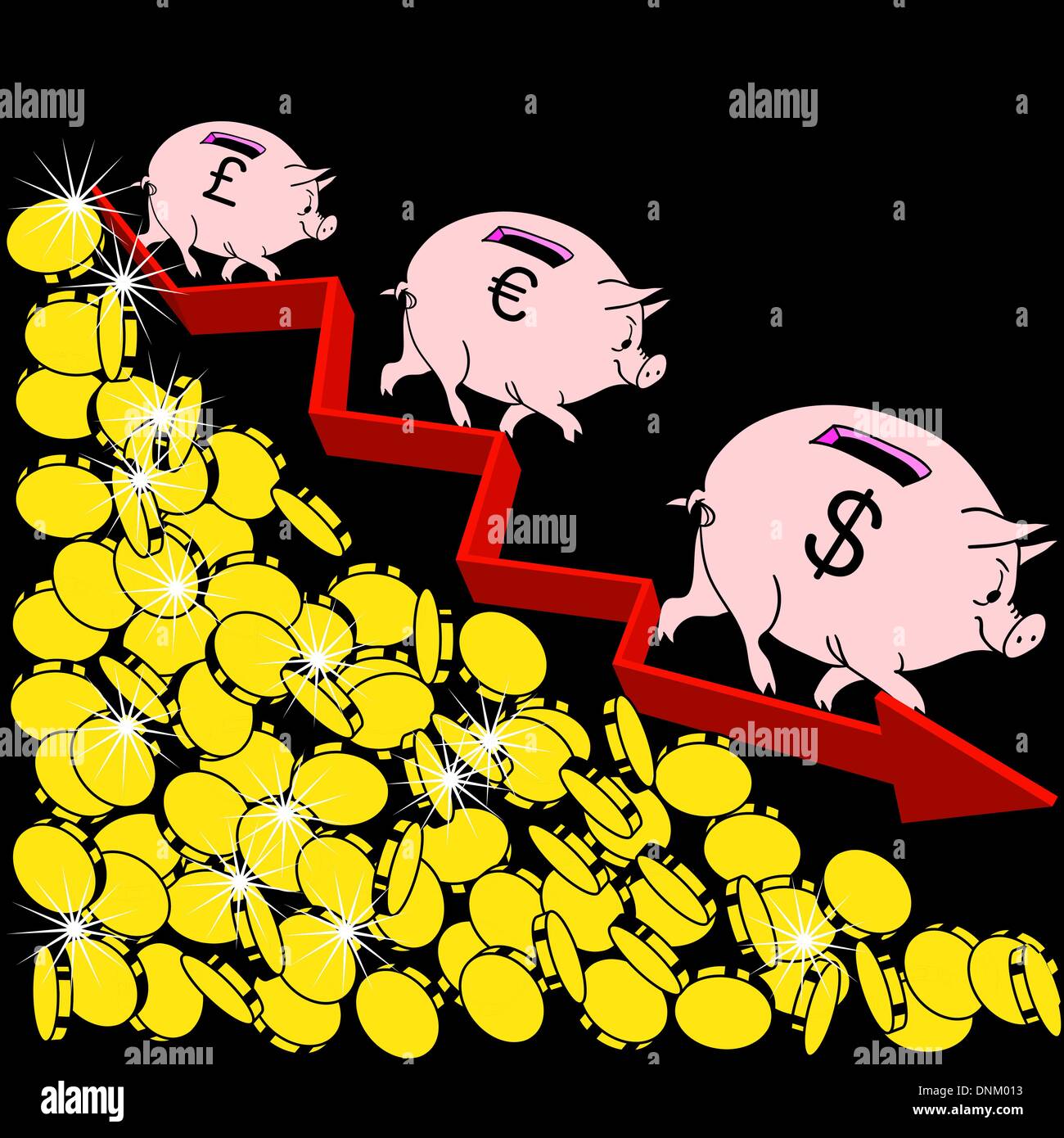 The financial crisis Concept Illustration Stock Vector Image & Art - Alamy