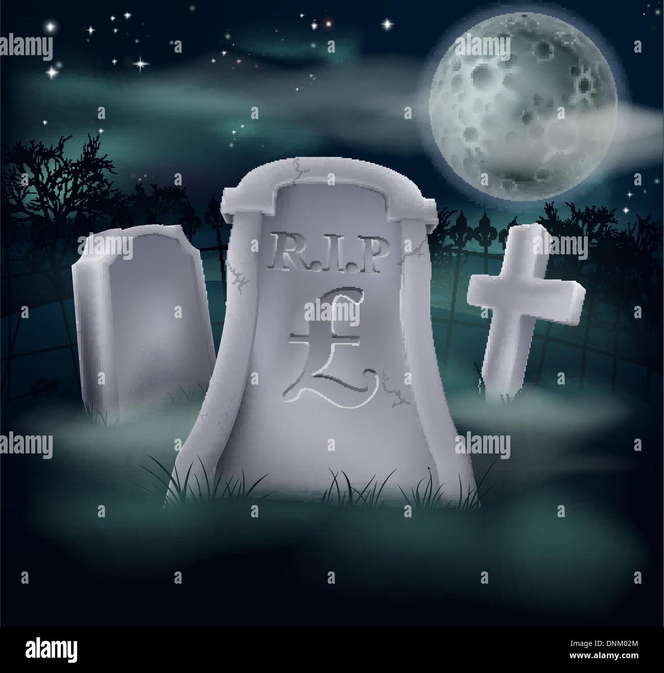 Rip Gravestone Night