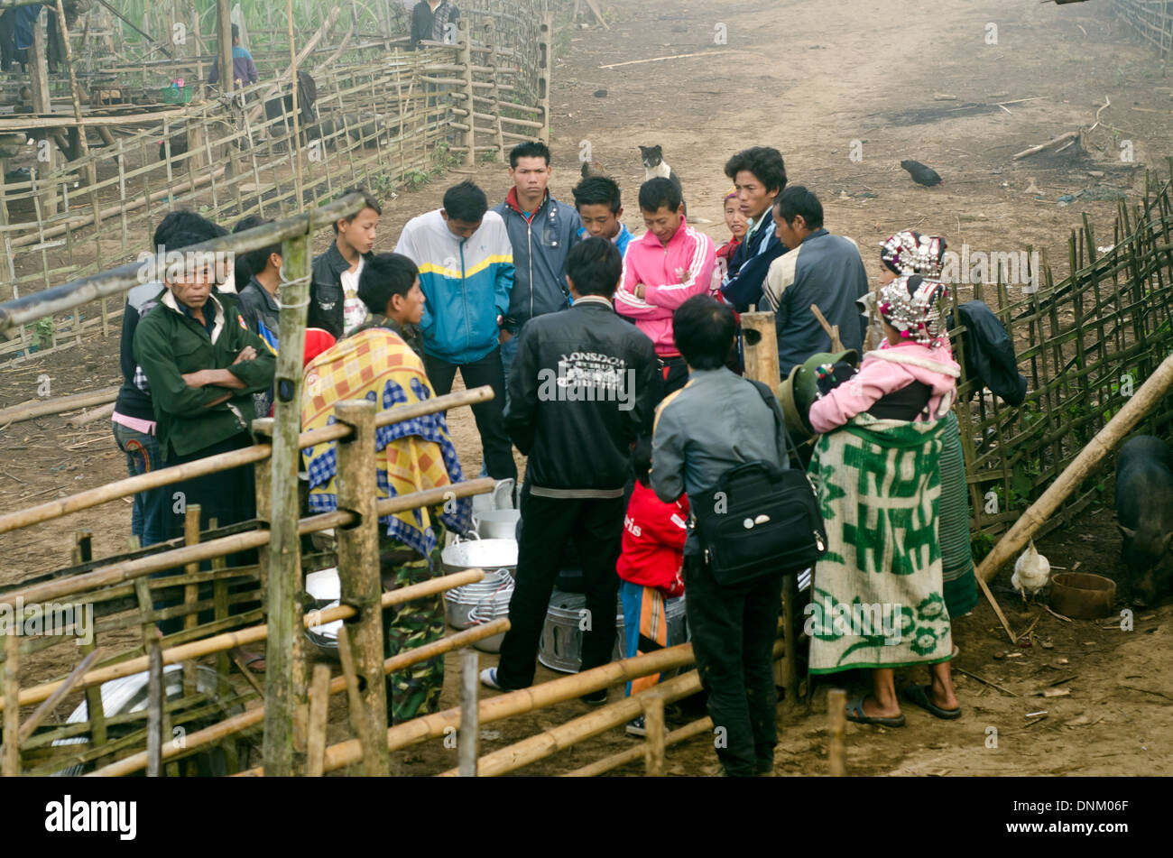 Akha tribe , Nambo village , Muang Sing , Laos Stock Photo - Alamy