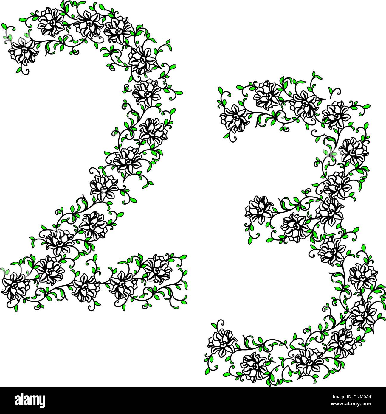 Hand drawing ornamental alphabet. Letter 23 Stock Vector Image & Art ...