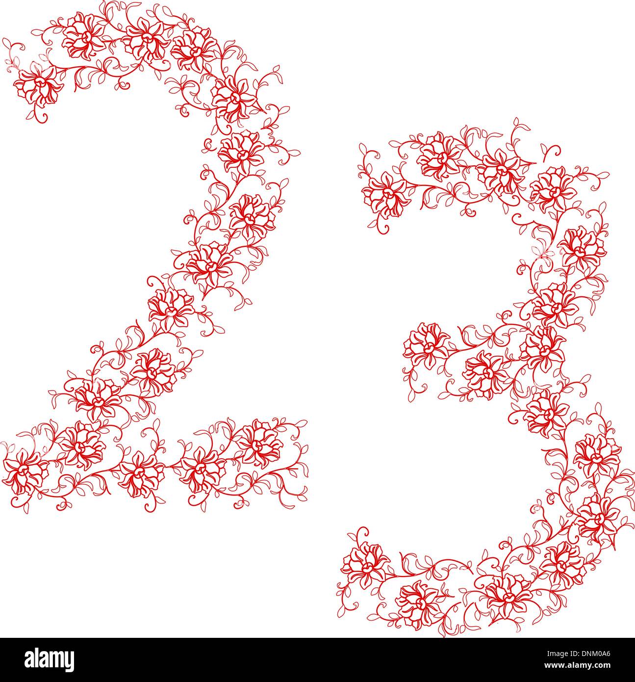 Hand drawing ornamental alphabet. Letter 23 Stock Vector Image & Art ...