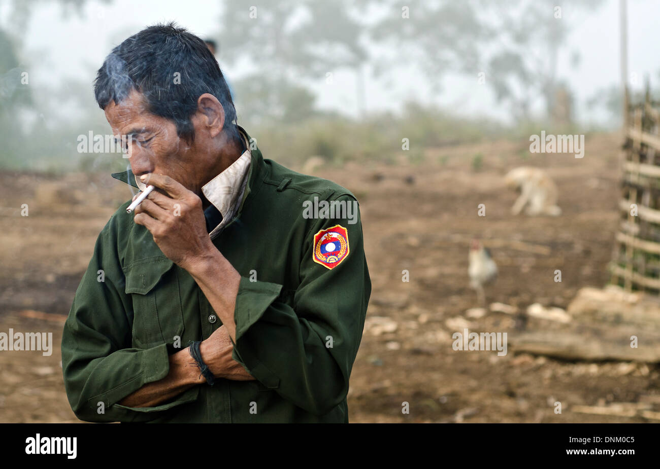 Akha tribe man , Nambo village , Muang Sing , Laos Stock Photo - Alamy