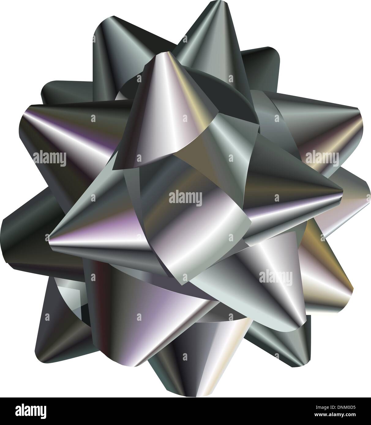 A vector illustration of a pretty silver bow Stock Vector Image & Art ...