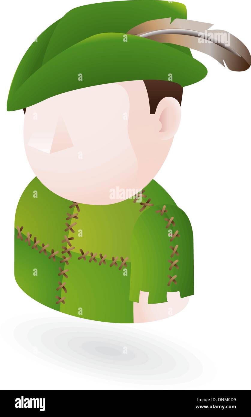 White robin hood hat feather hi-res stock photography and images - Alamy