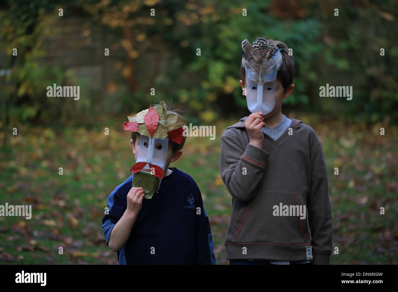 Recycled plastic milk bottle mask Stock Photo - Alamy