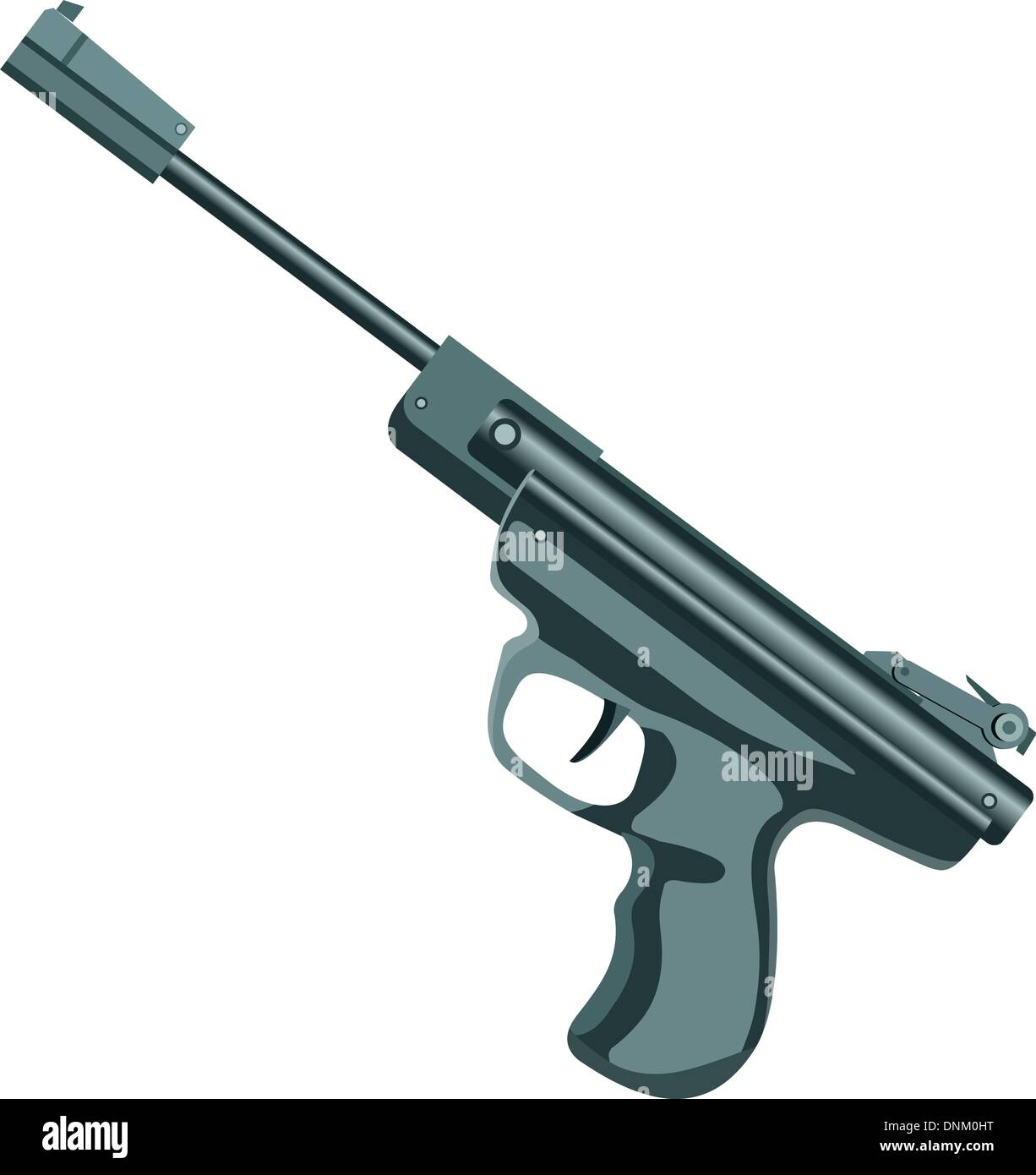 firearm, a pistol on a white background. Vector Stock Vector Image ...
