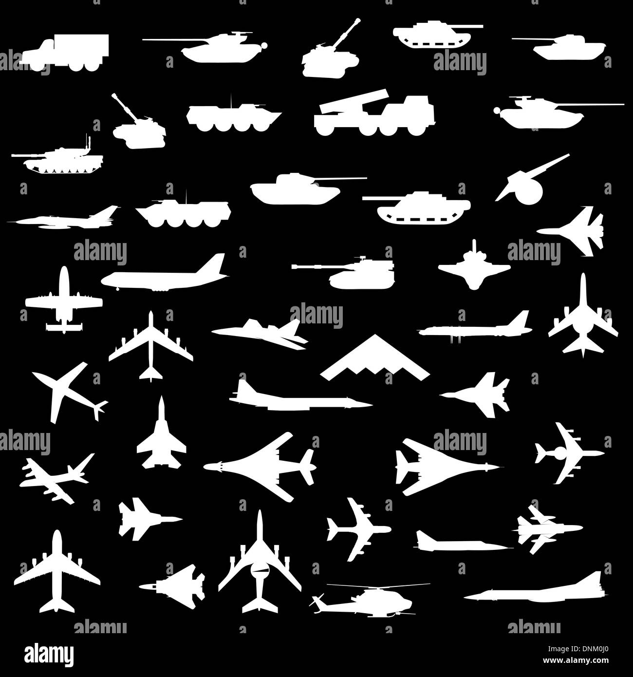 Vector set of aircraft, armored and guns Stock Vector Image & Art - Alamy