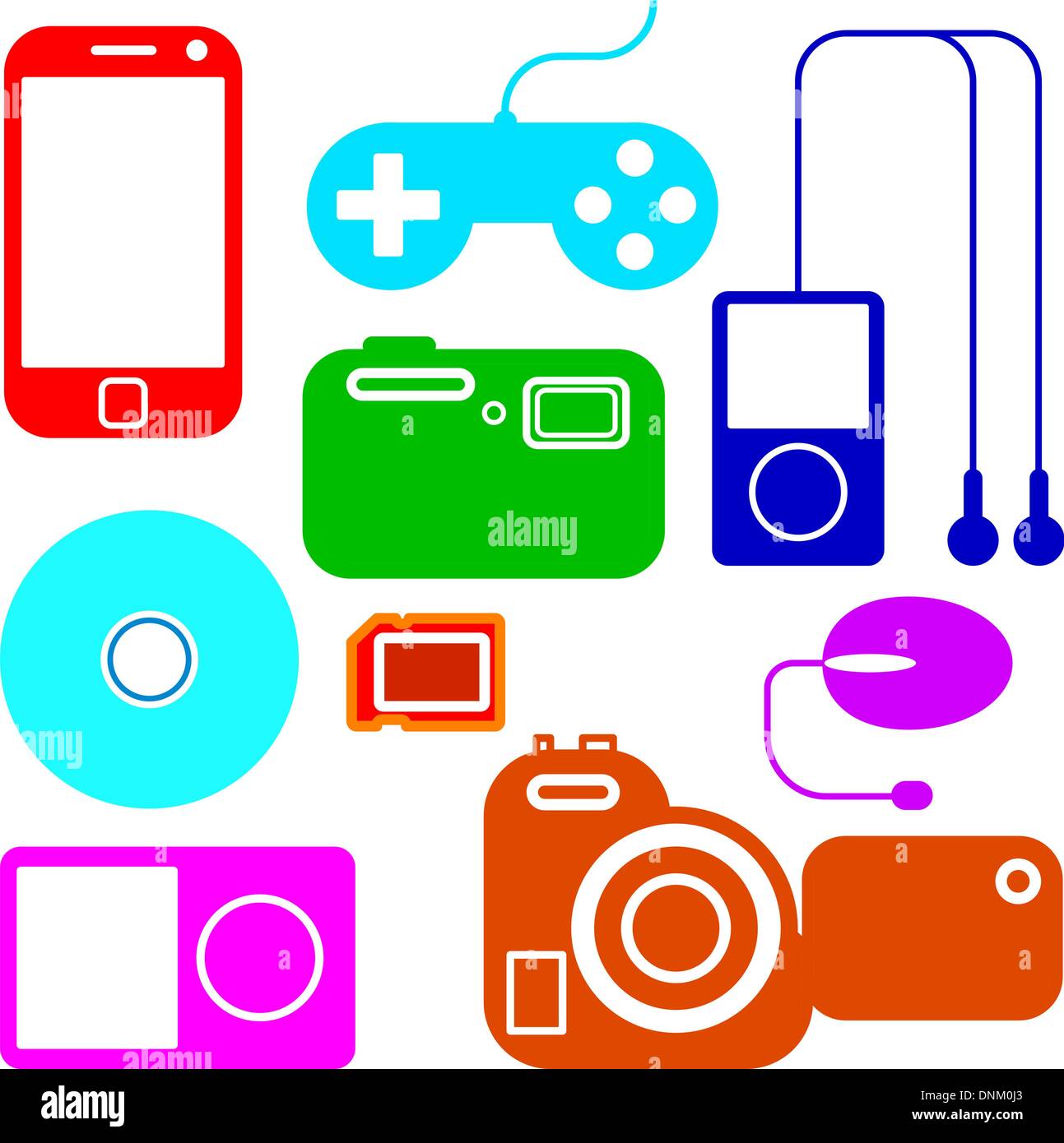 Icon set of electronic gadgets Stock Vector Image & Art - Alamy