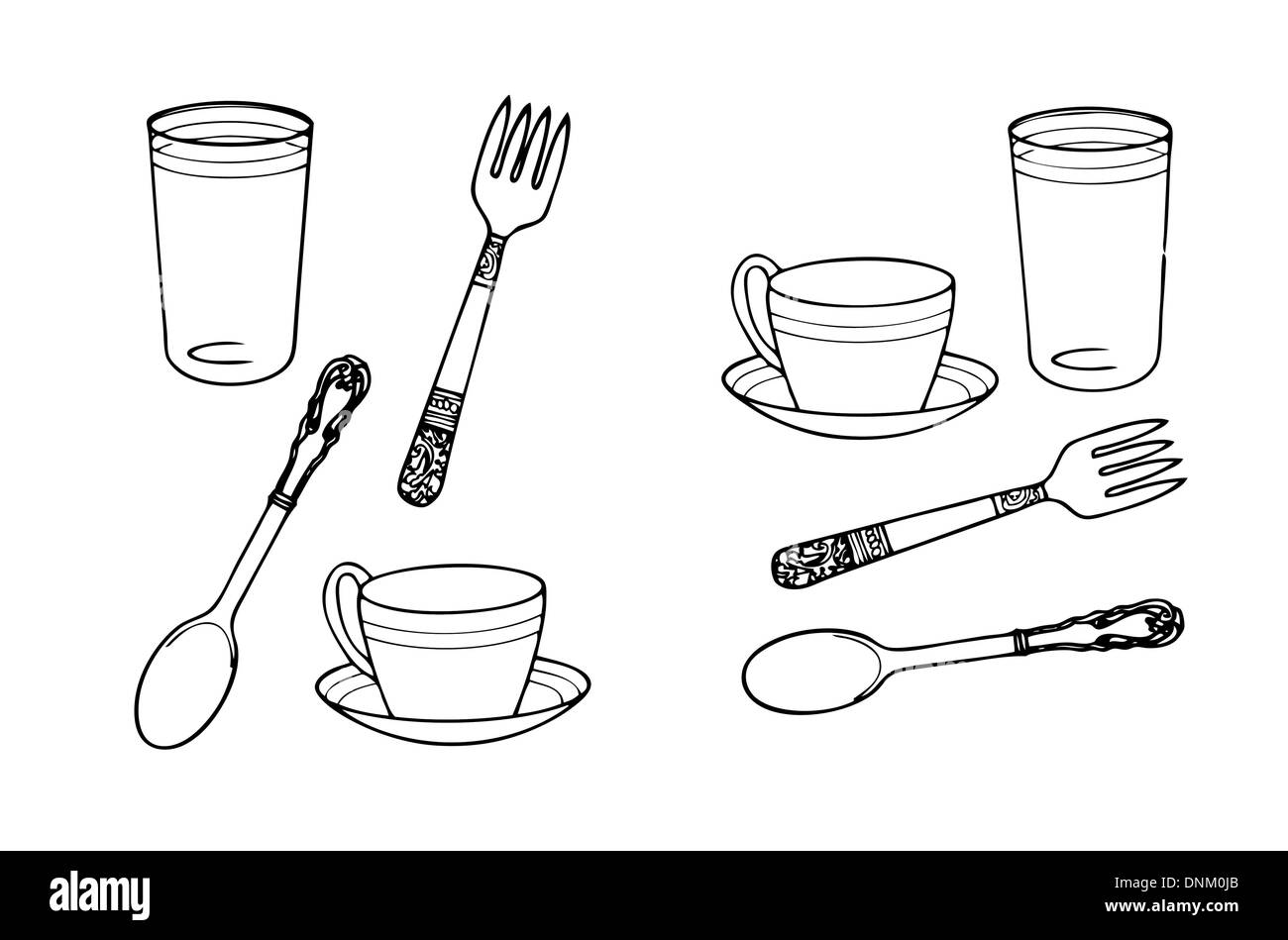 Table laying on table Stock Vector Images - Alamy