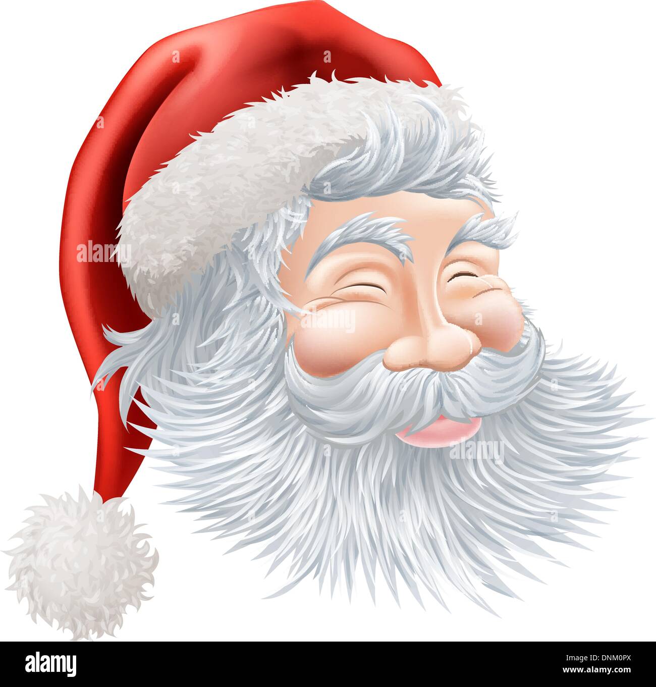 Illustration of a happy cartoon Christmas Santa face Stock Vector Image ...