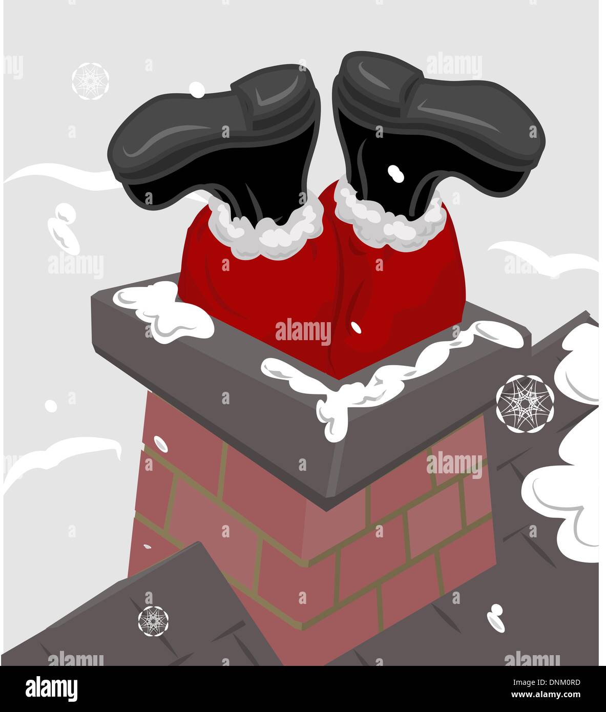 Santa claus stuck in chimney hi-res stock photography and images - Alamy