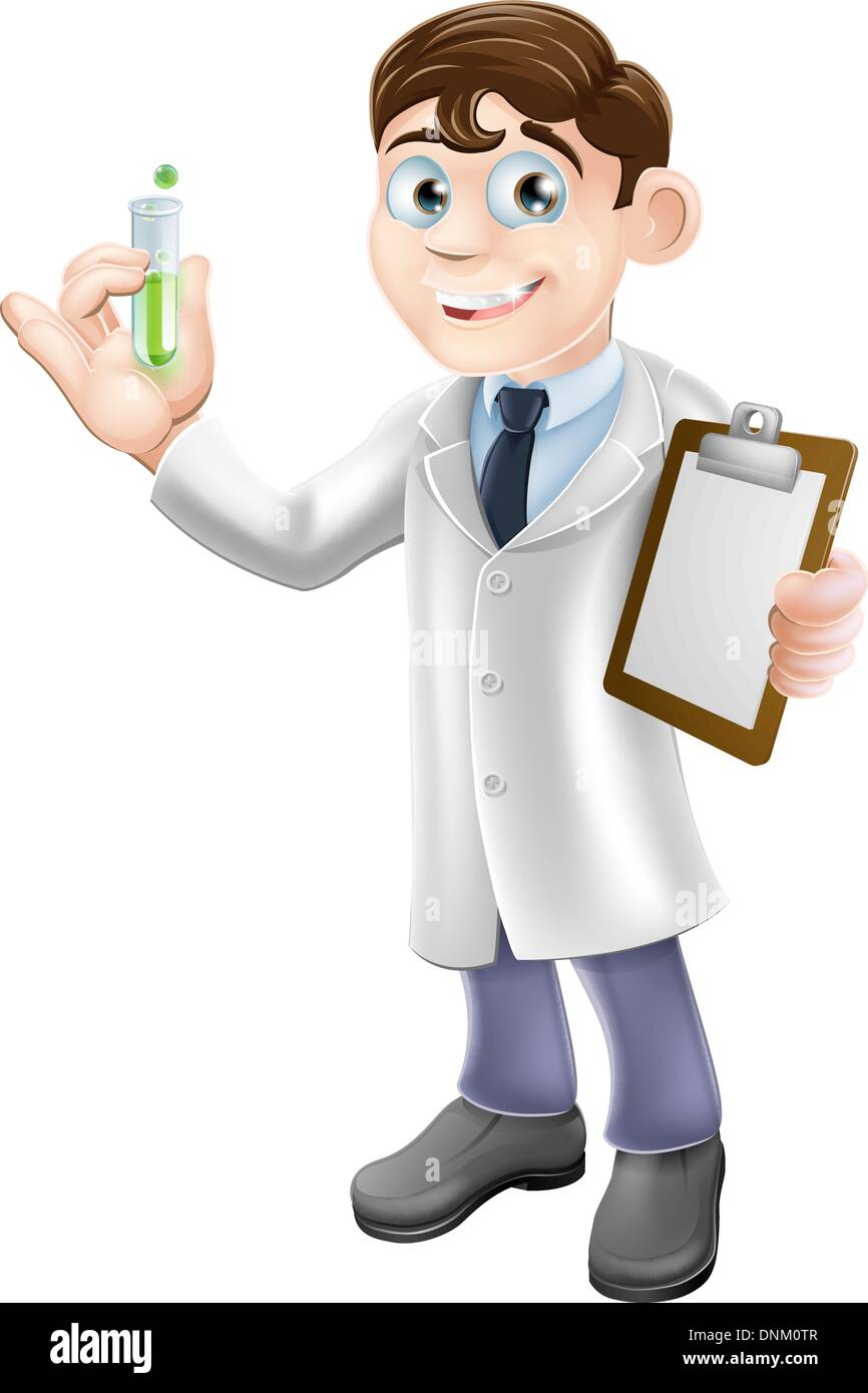 Inspecting experiment in laboratory Stock Vector Images - Alamy