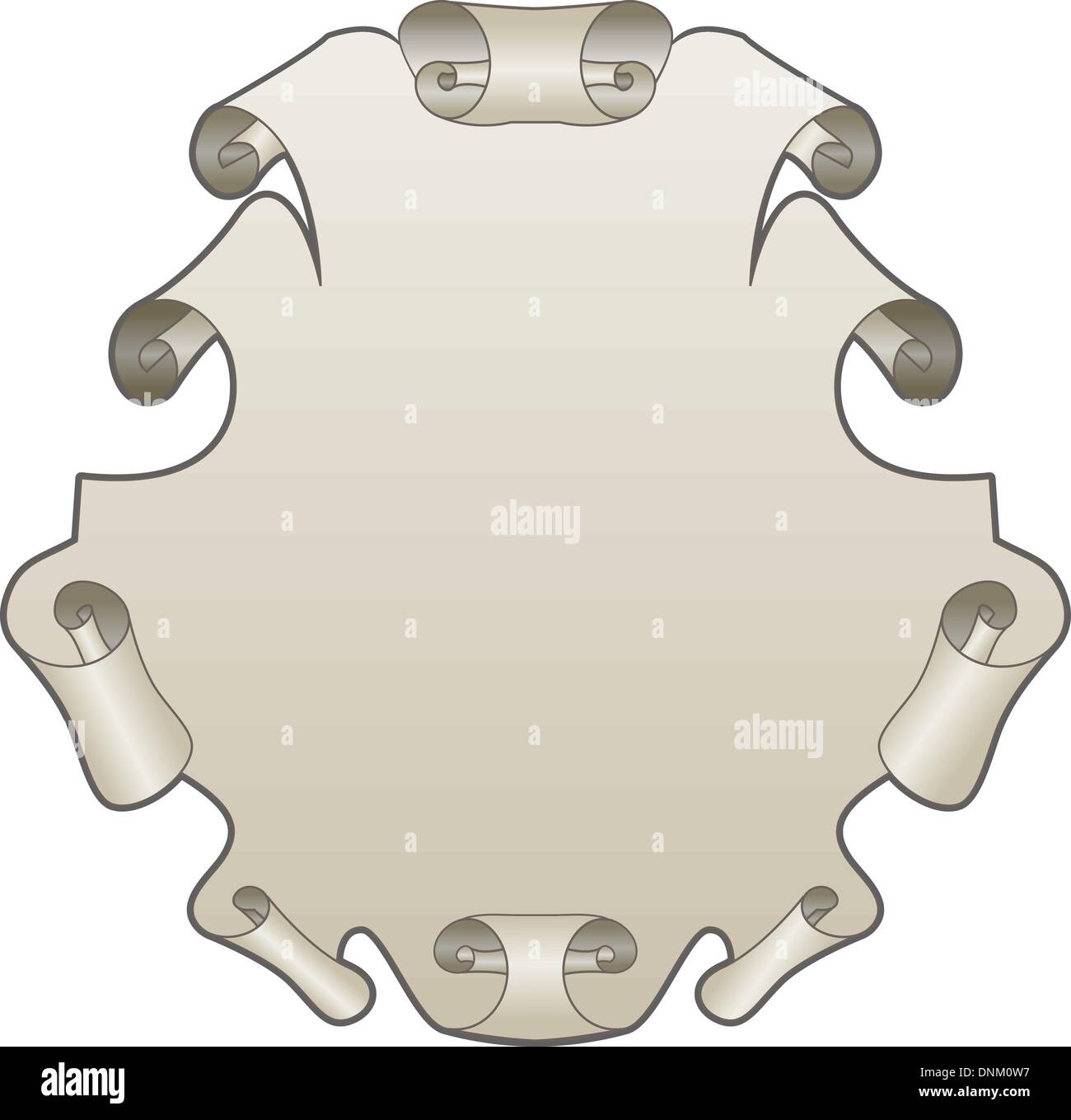 A vector illustration of a paper scroll design element Stock Vector ...