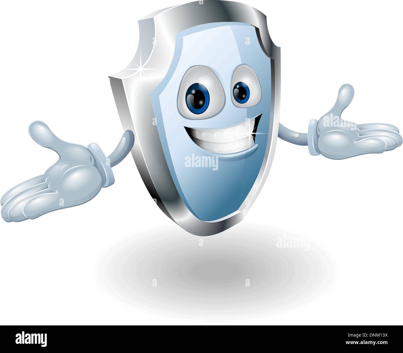 Illustration of a smiling shield security character mascot Stock Vector ...