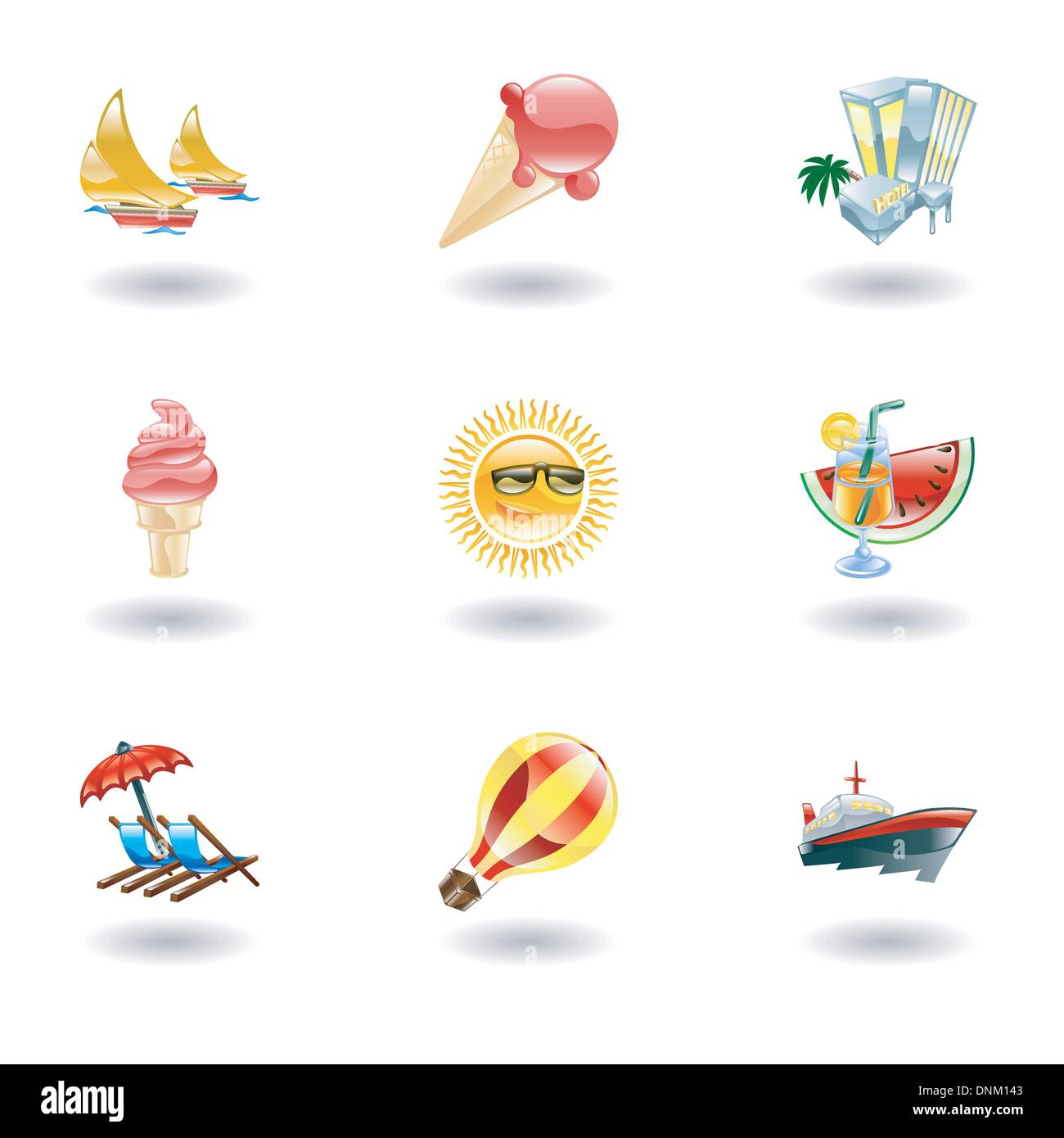 Set summer watermelon straw Stock Vector Images - Alamy