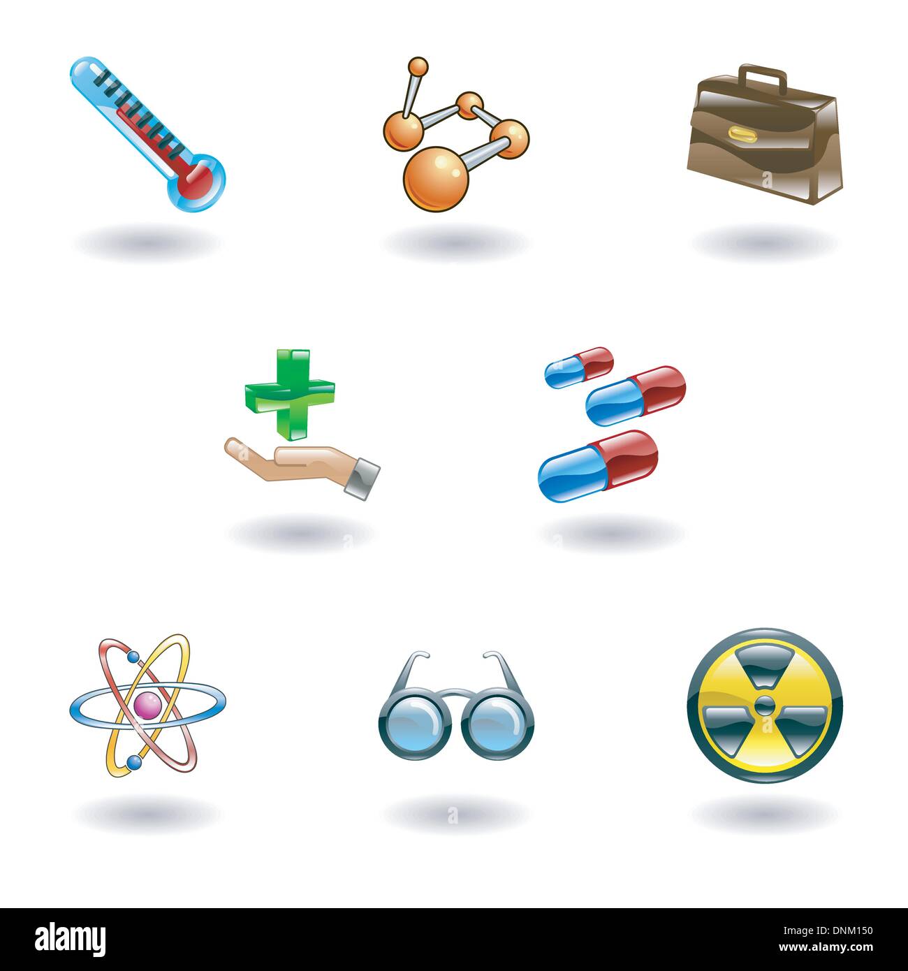 Glossy shiny radiation symbol Stock Vector Images - Alamy