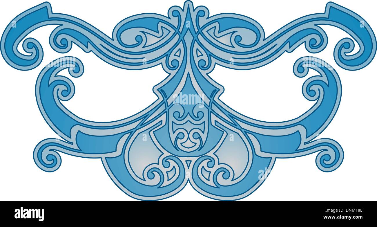 Vector illustration of an abstract blue pattern Stock Vector Image ...