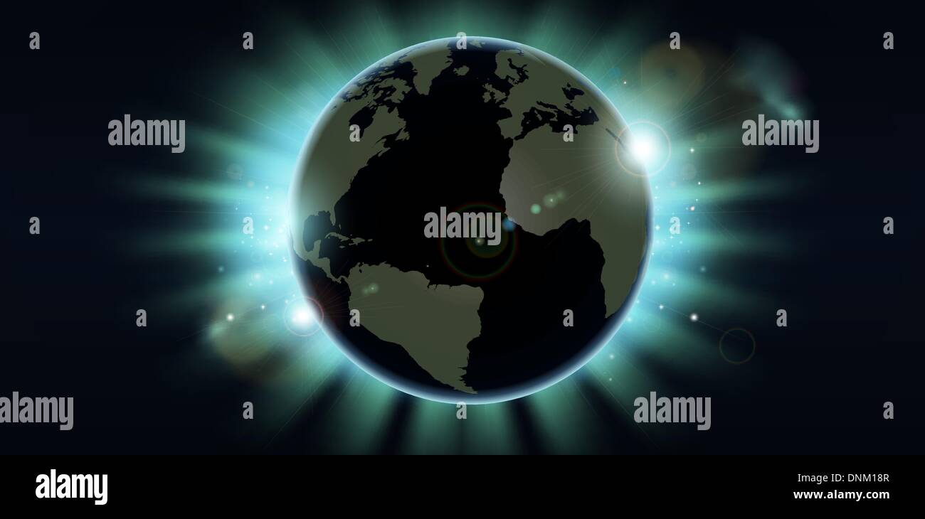 Night world map vector vectors hi-res stock photography and images - Alamy