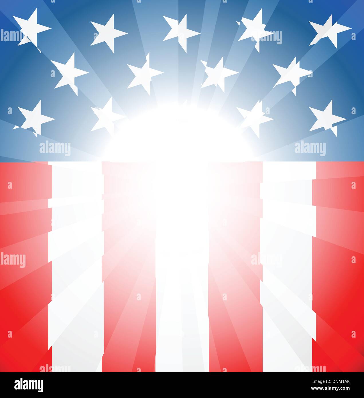 Abstract American flag background with copyspace and focus in centre ...