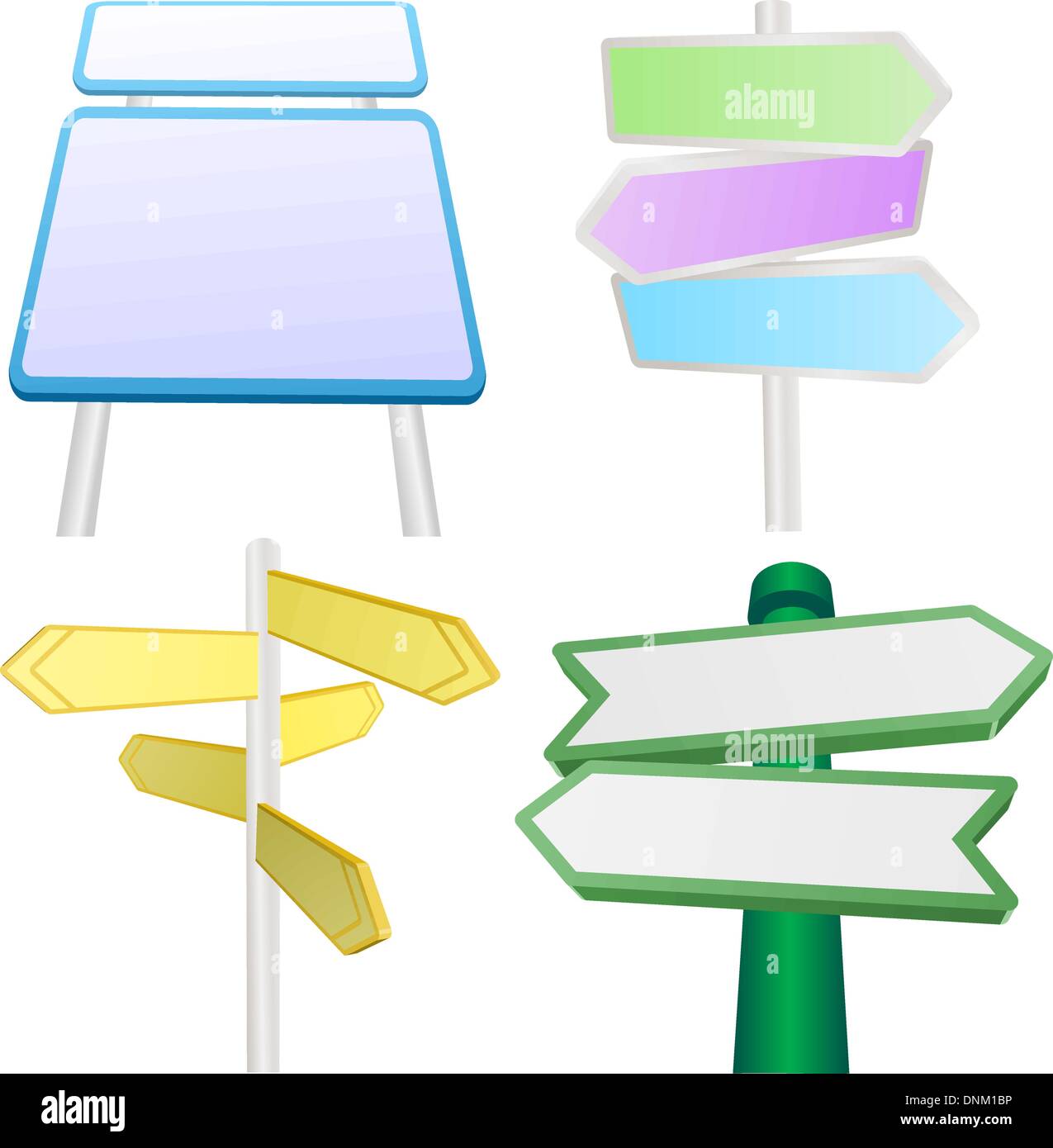 Sign showing direction road Stock Vector Images - Alamy