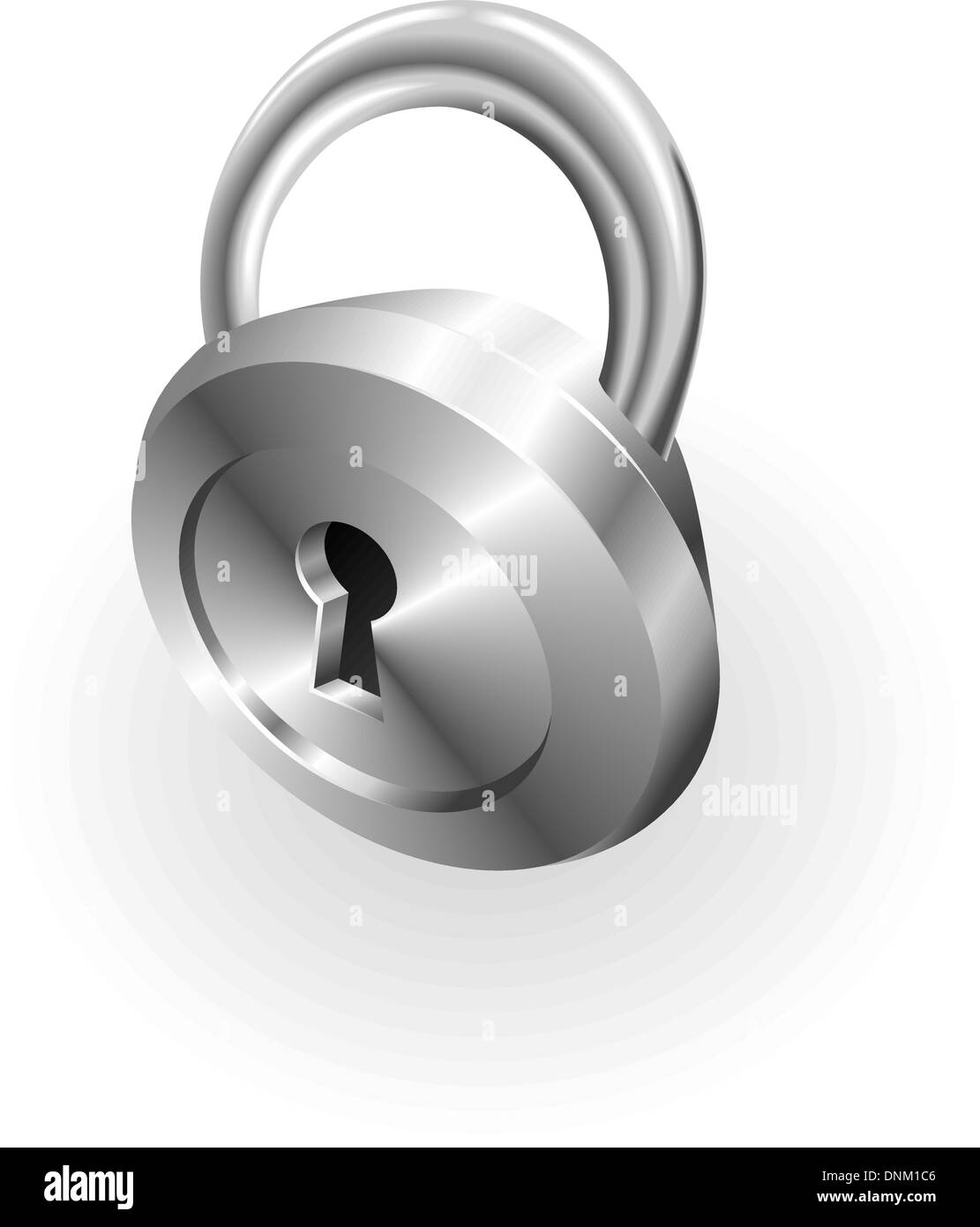 Illustration of a silver metallic lock Stock Vector Image & Art - Alamy