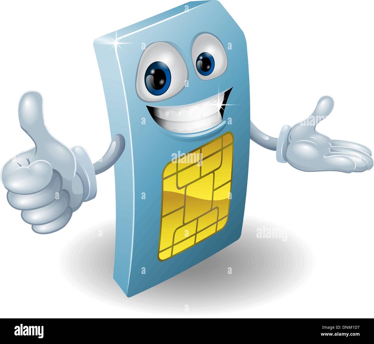 A cartoon mobile phone sim card man smiling Stock Vector Image & Art ...