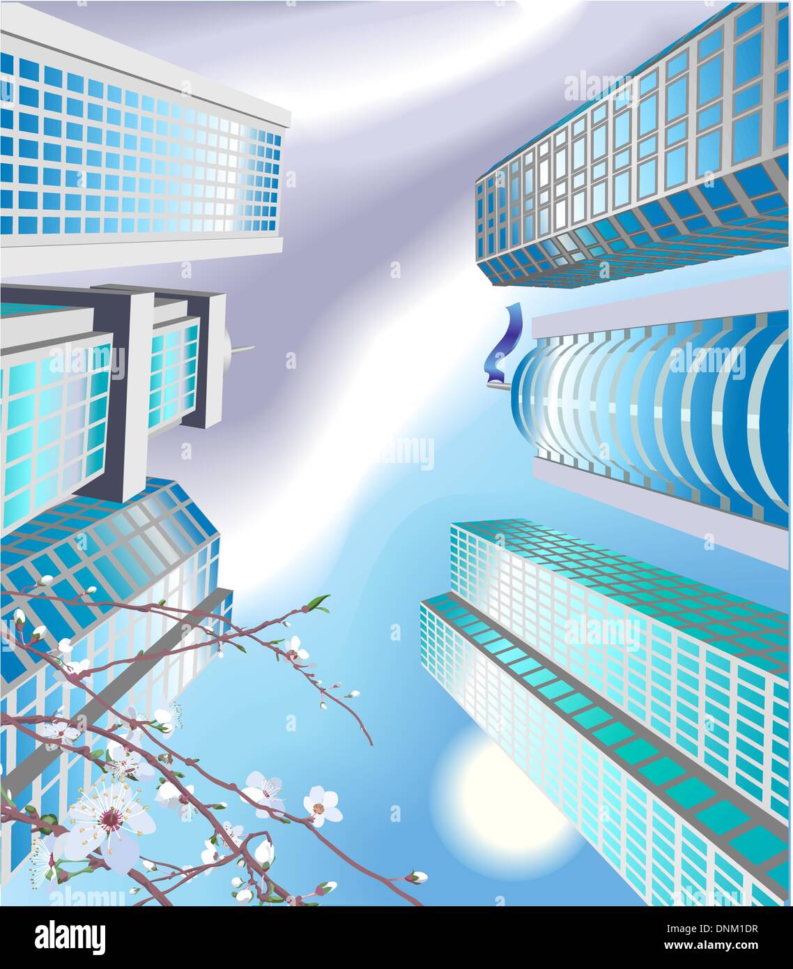 Glass tower blocks Stock Vector Images - Alamy