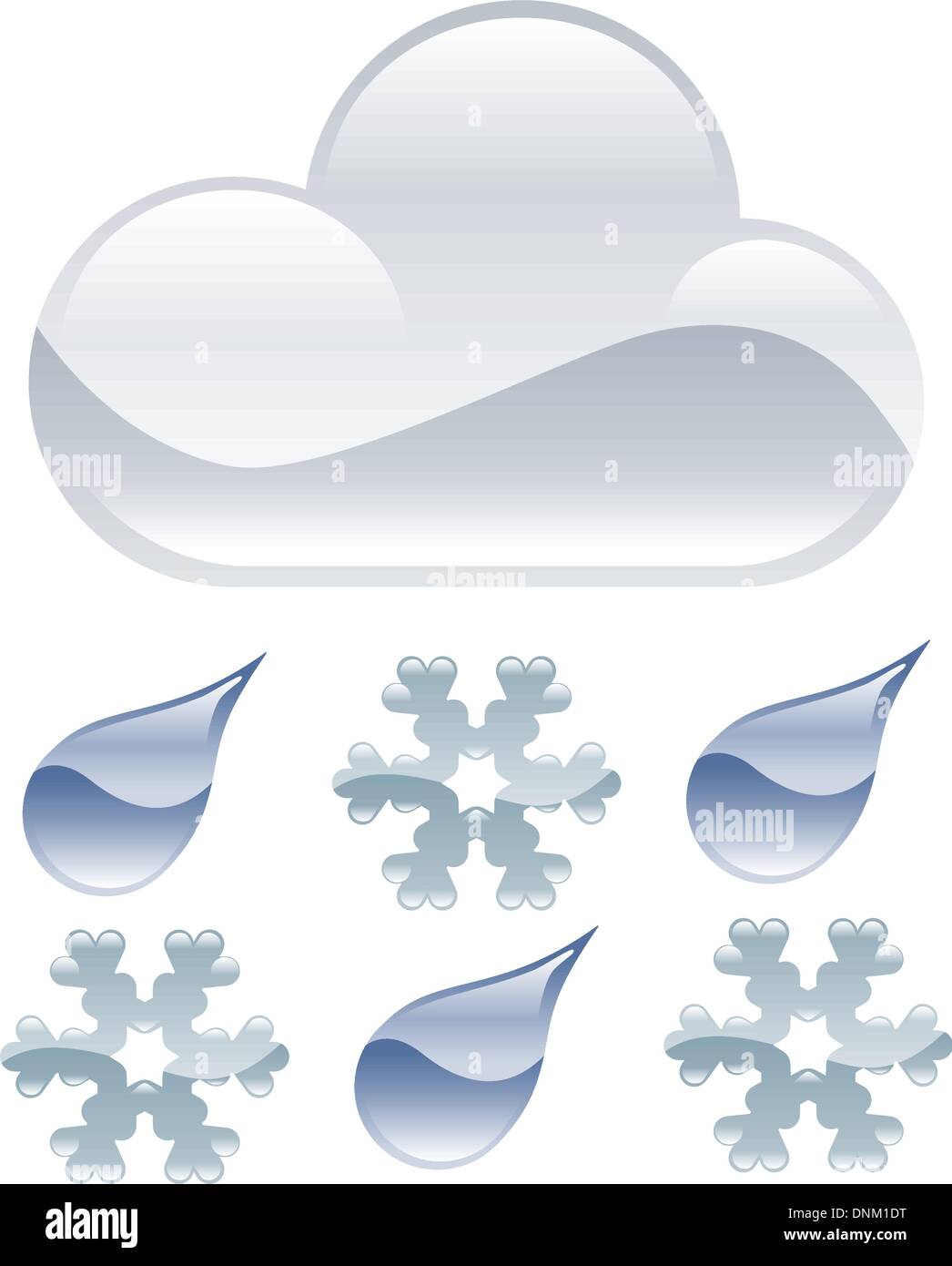 Illustration of cloud and sleet Stock Vector Image & Art - Alamy