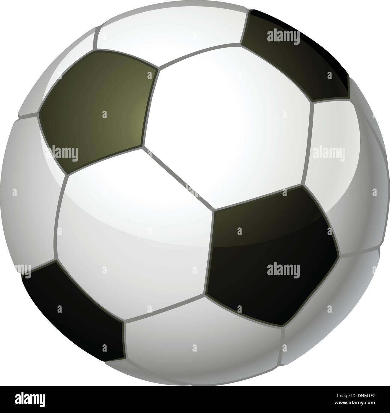 An illustration of a traditional black and white soccer foot ball Stock ...