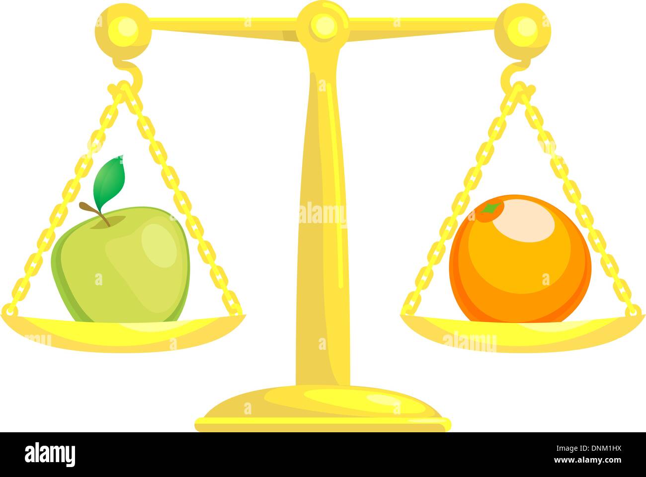 Oranges on scales Stock Vector Images - Alamy