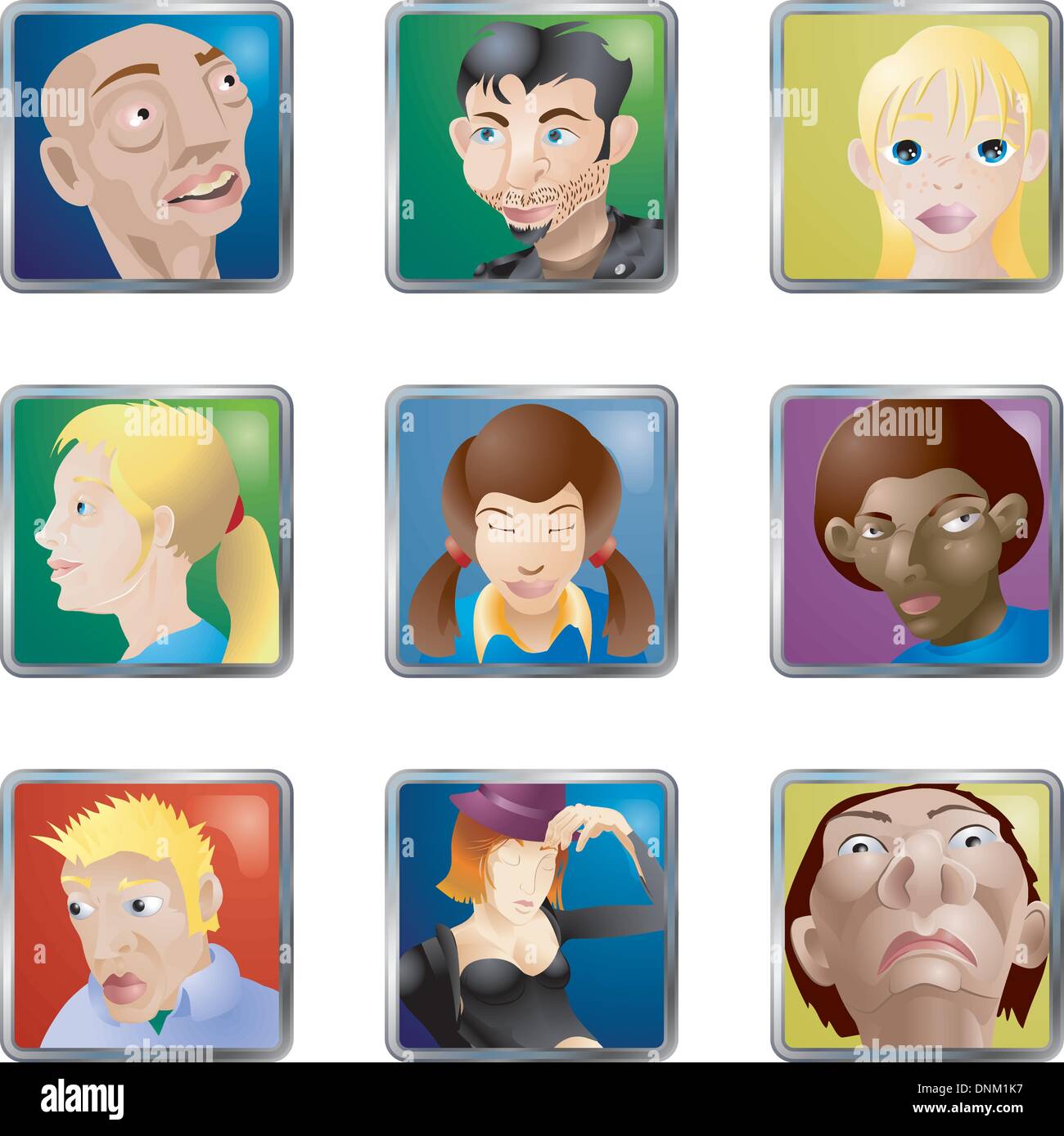 Lots of illustrations of faces/ people/ avatars icons Stock Vector ...