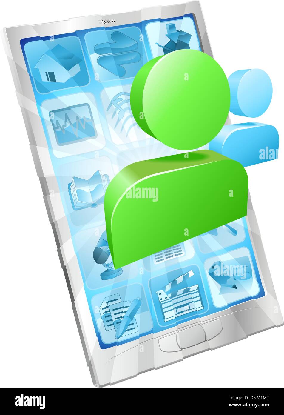 Phone green screen person Cut Out Stock Images & Pictures - Alamy