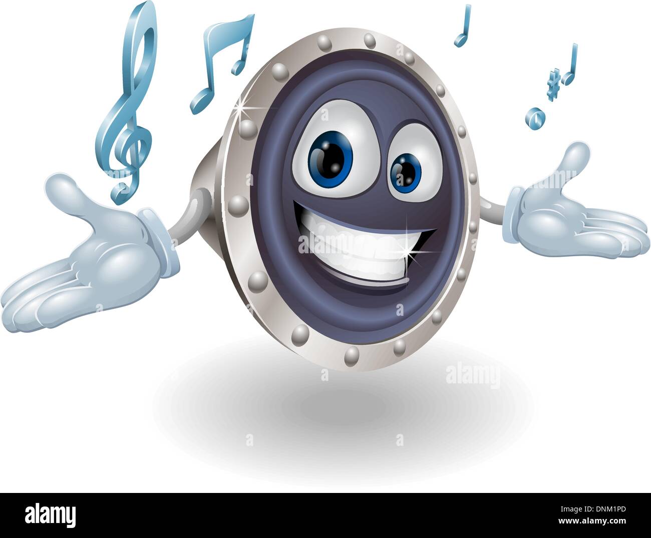 Illustration of a smiling cartoon speaker man character Stock Vector ...
