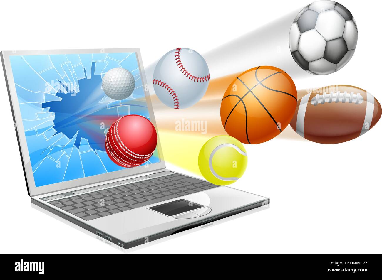 Sports laptop app concept, an illustration of a laptop computer with ...