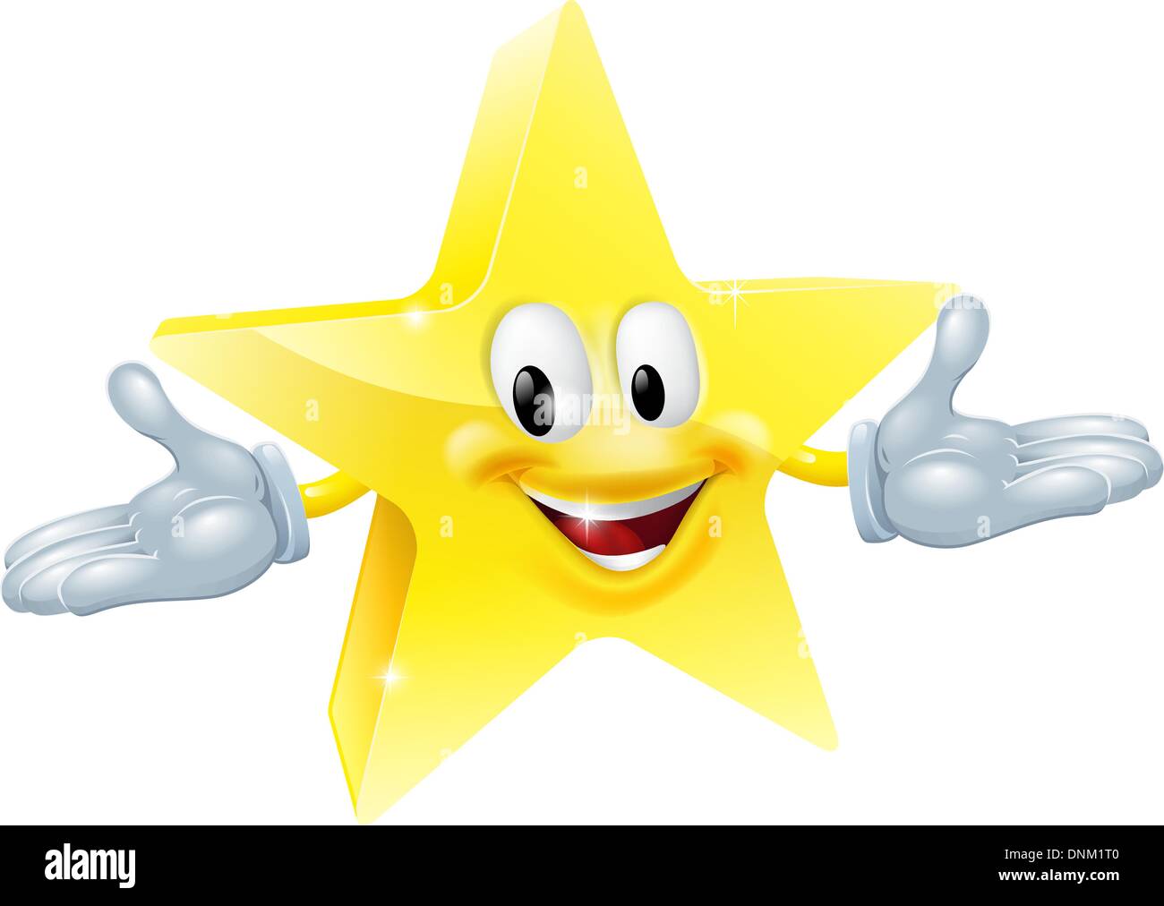 An illustration of a smiling gold star character Stock Vector Image ...