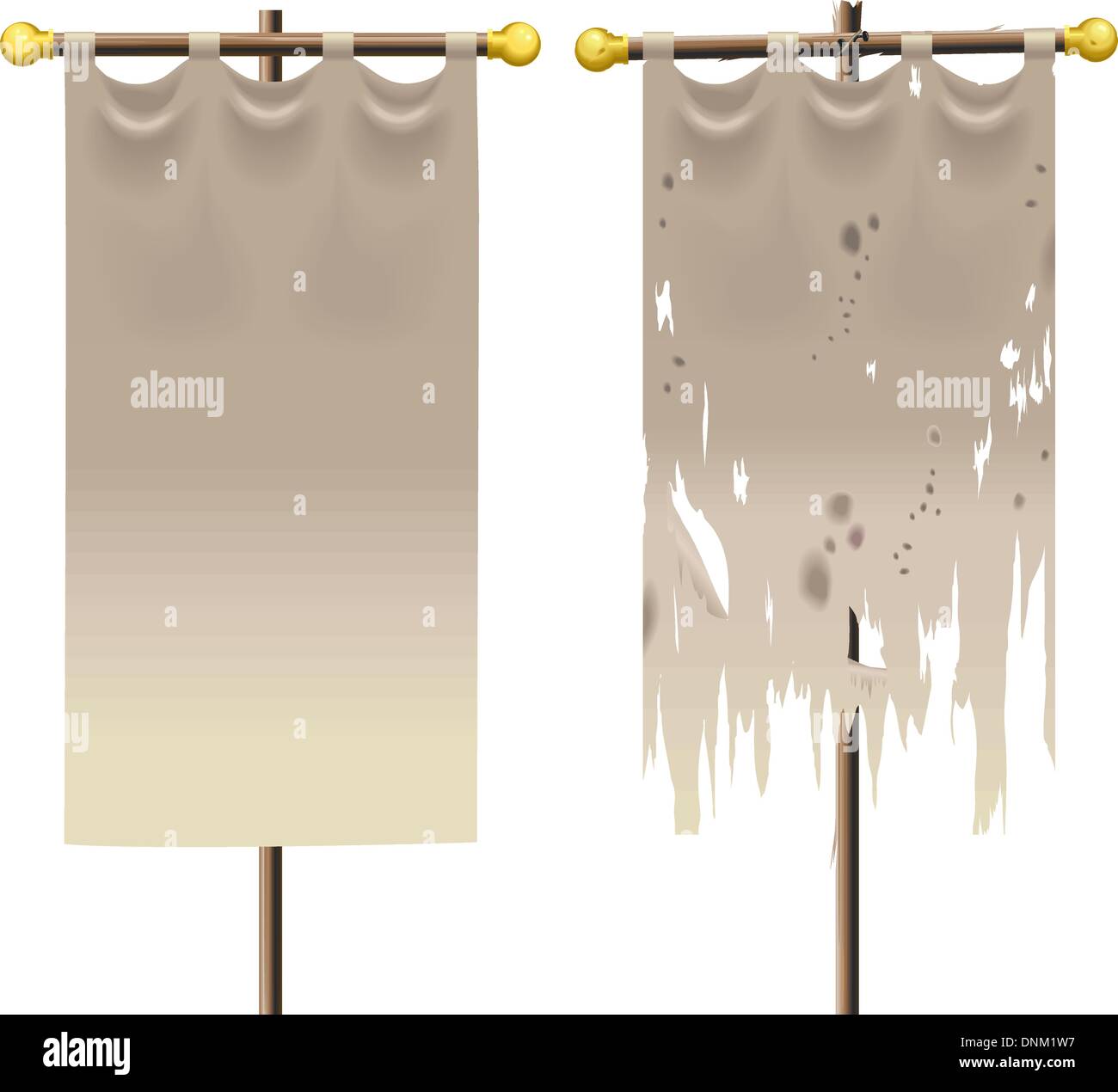 Scroll, banner, and flag design elements, several alternatives Stock ...