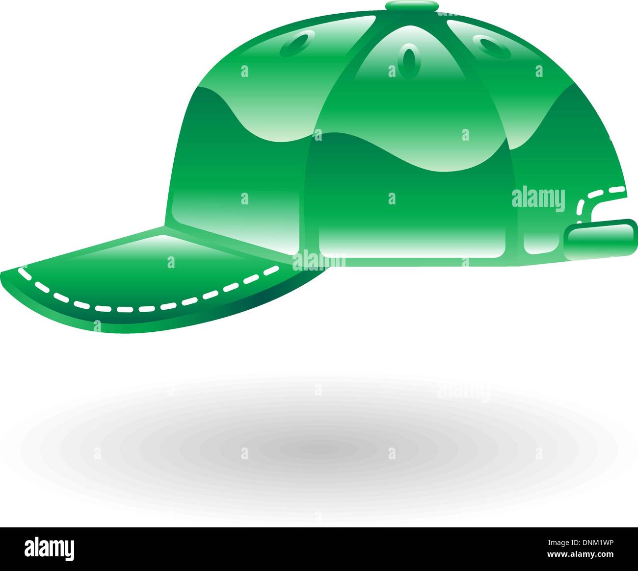 Illustration of green baseball cap Stock Vector Image & Art - Alamy