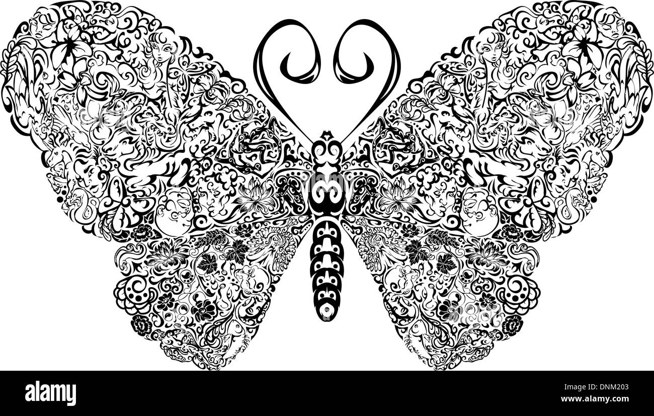 Stylized vector patterns on Cut Out Stock Images & Pictures - Alamy