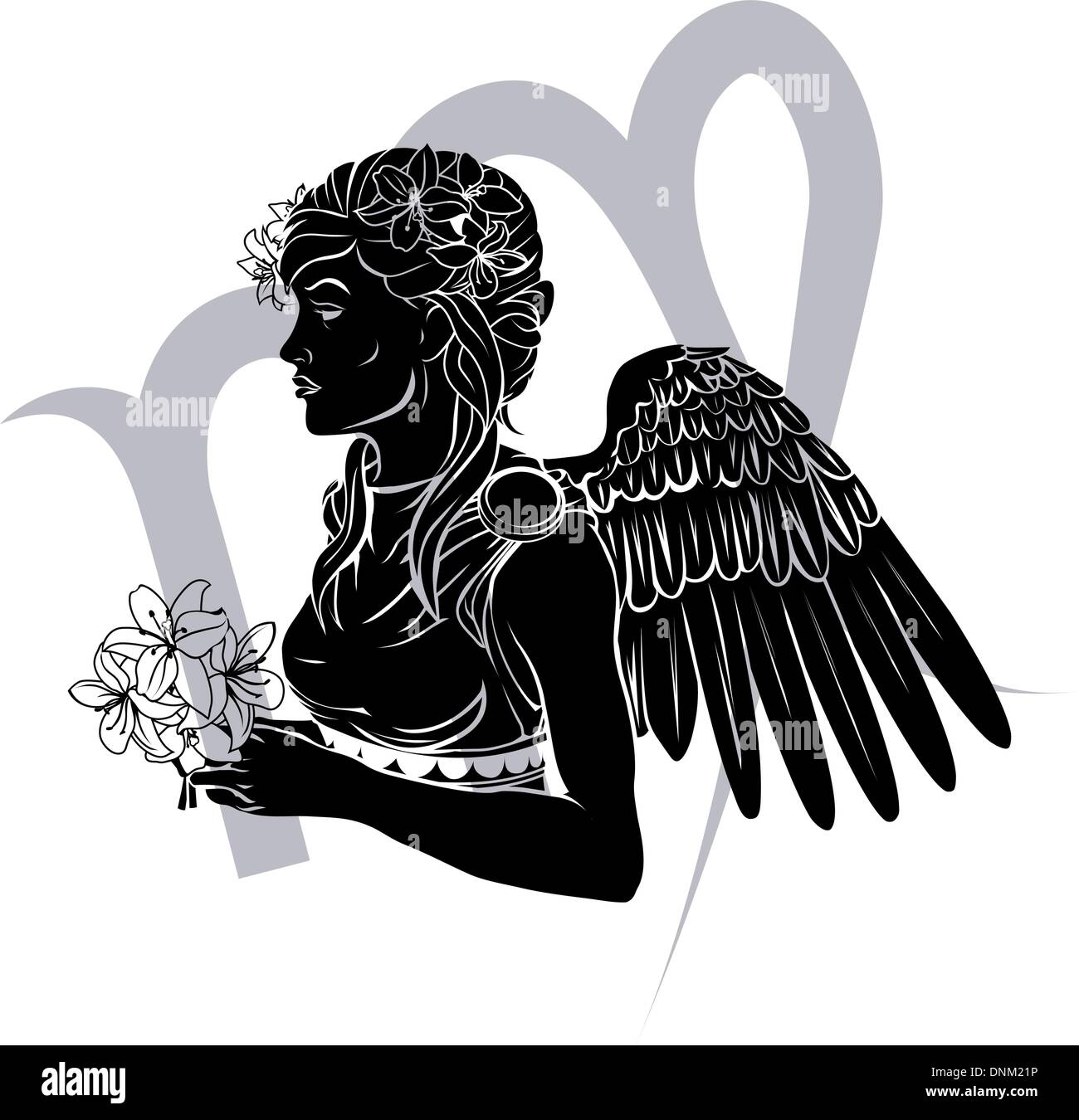 Illustration of Virgo the virgin zodiac horoscope astrology sign Stock ...