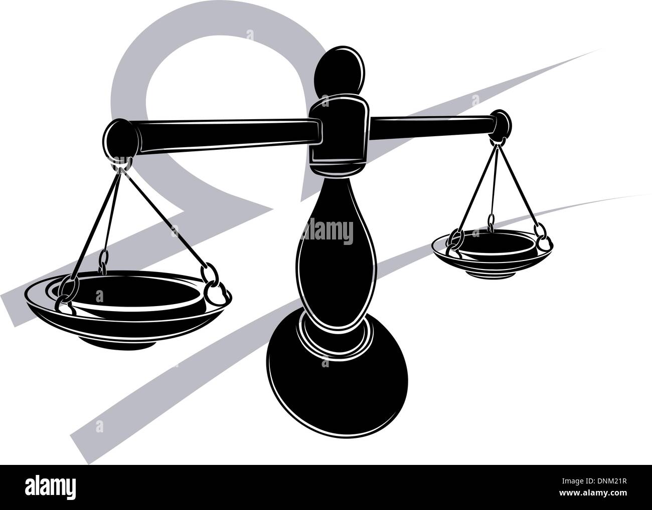 Illustration stylised black balance scales hi-res stock photography and ...