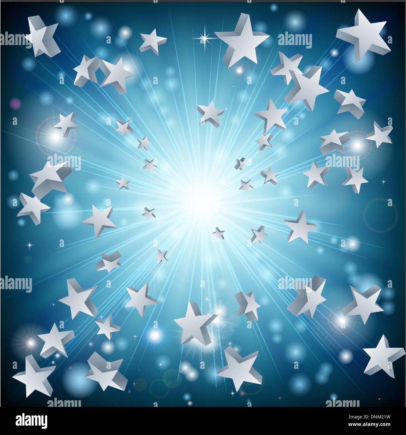 A background graphic design with a blue star explosion Stock Vector ...