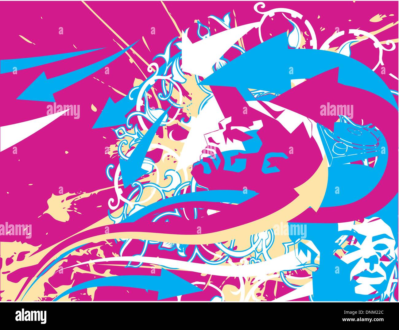 Stylised faces Stock Vector Images - Alamy