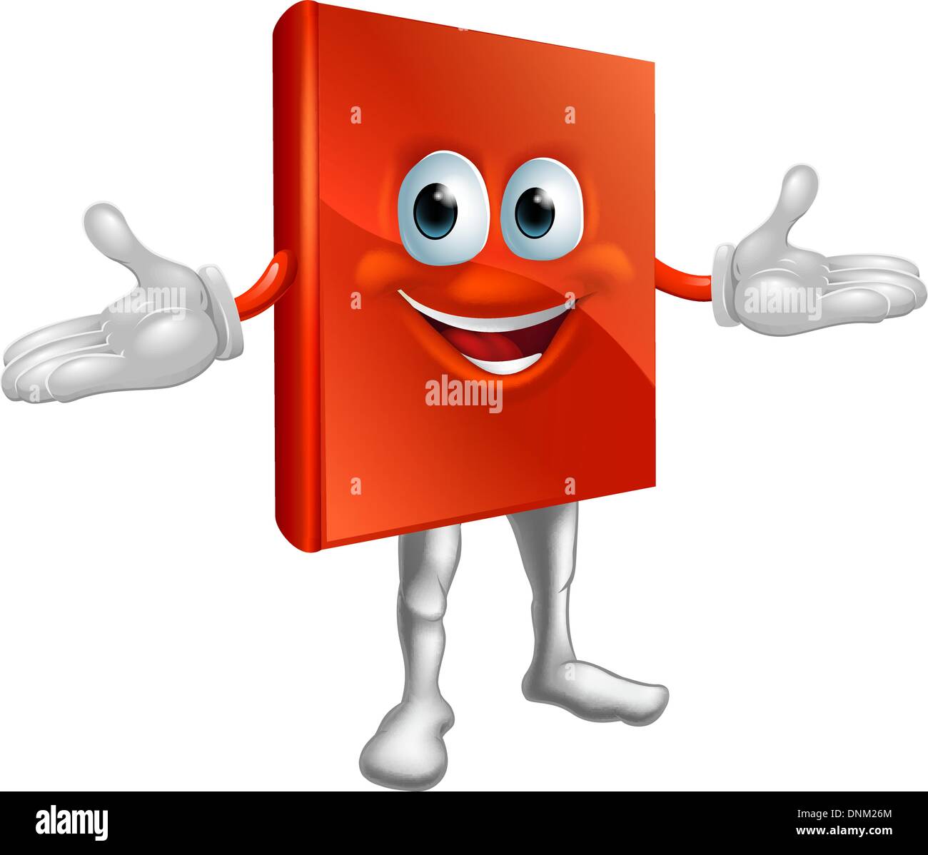 Illustration of a cute happy book mascot education cartoon character ...