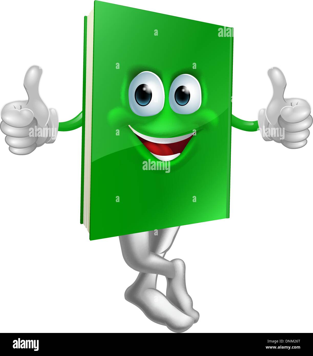 Illustration Of A Cute Smiling Thumbs Up Green Book Character Stock Vector Image And Art Alamy