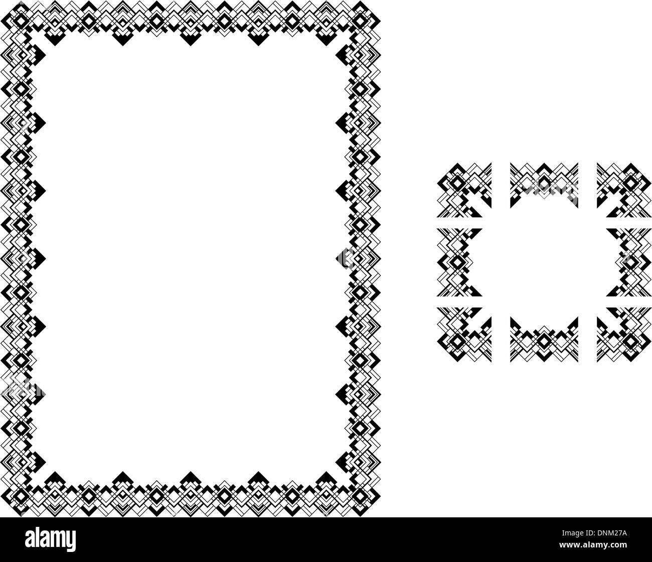 A Vector illustration of a Art Deco Style border frame; comes with ...