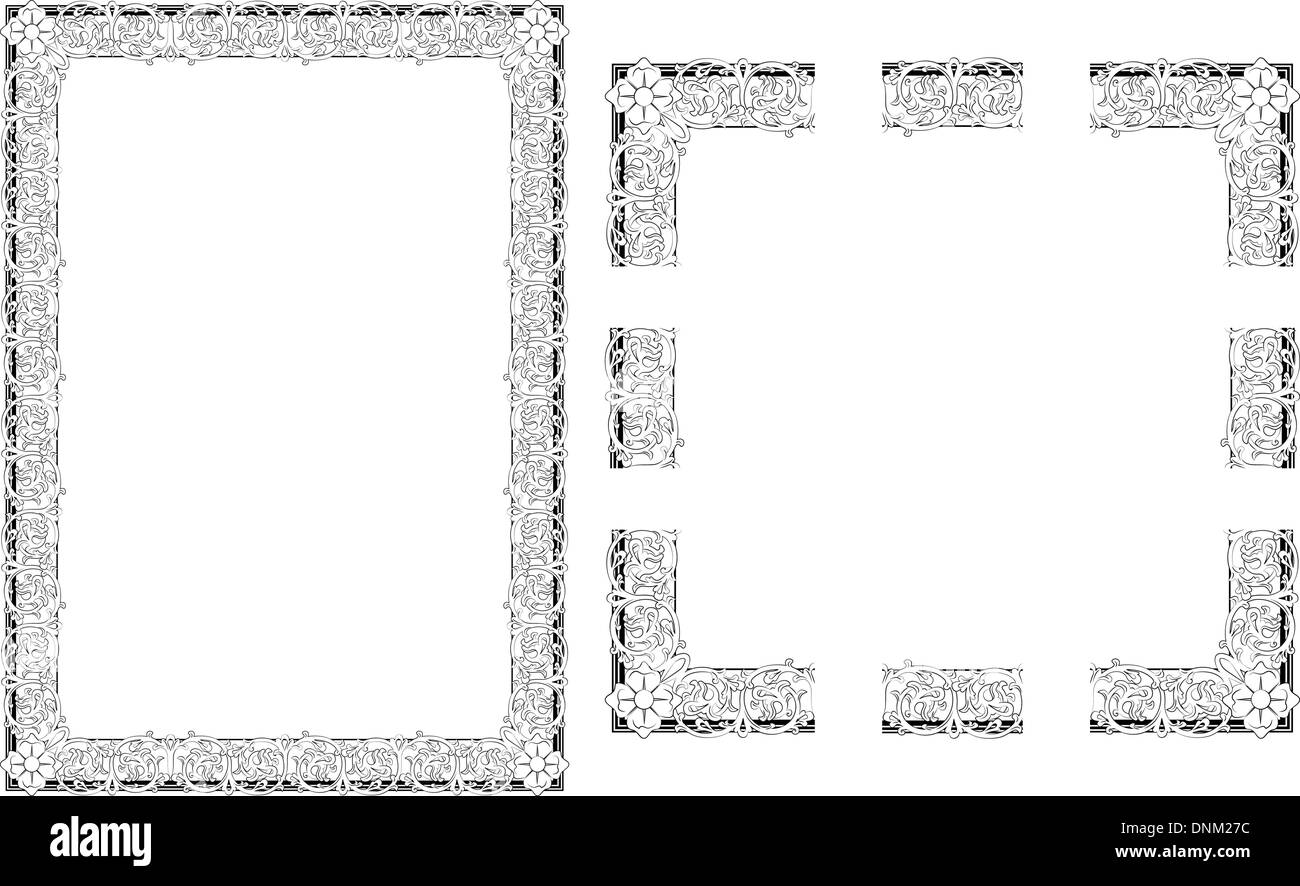 Rococo vector vectors hi-res stock photography and images - Alamy