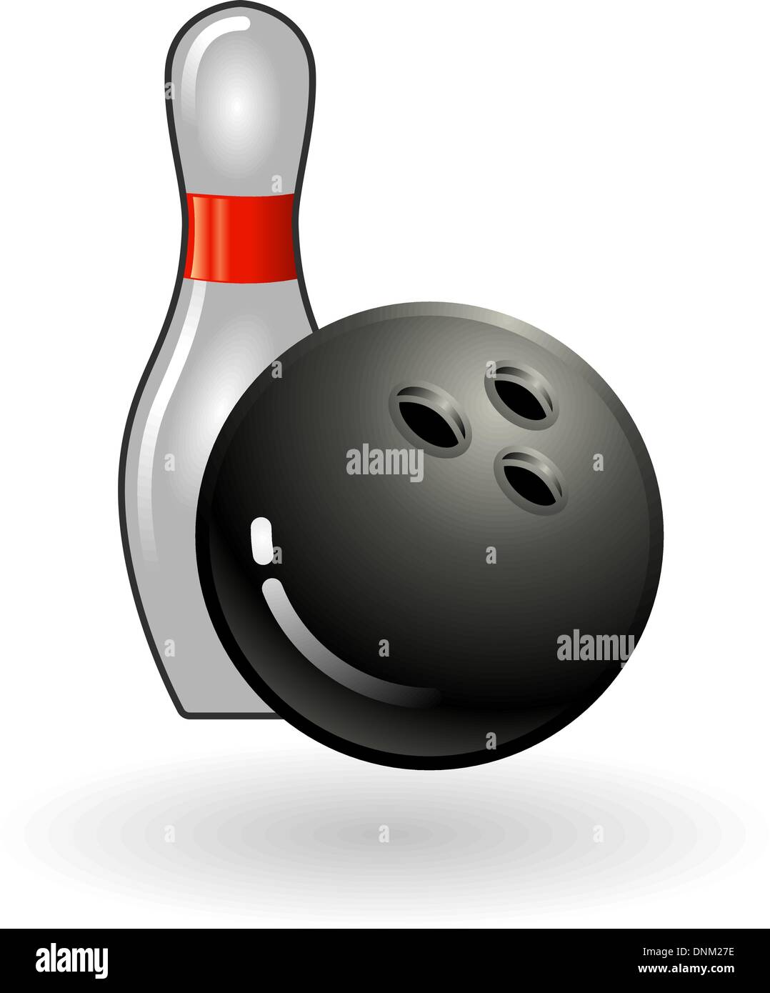 Illustration of bowling ball and pin Stock Vector Image & Art - Alamy