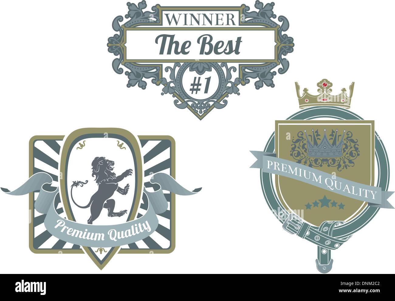 High medal lion Stock Vector Images - Alamy